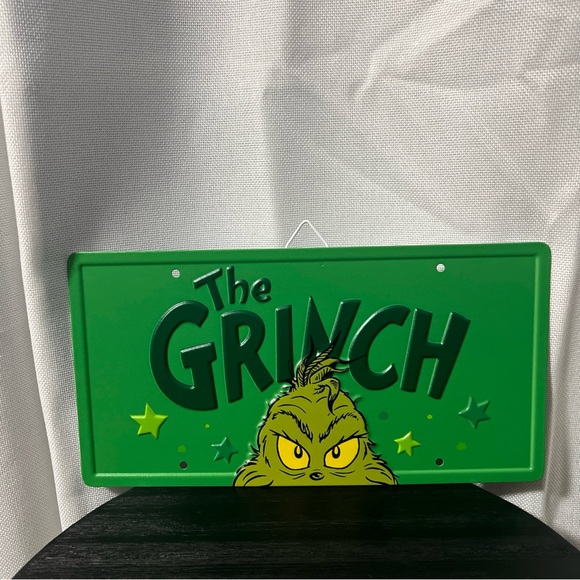 Dr. Seuss | Holiday | Metal Grinch Wall Sign License Plate New ...